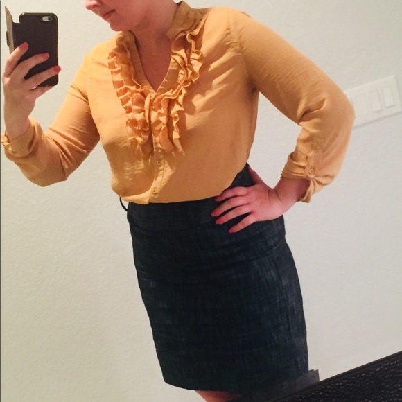 Forever 21 | Tops | Golden Yellow Ruffled Top | Poshmark